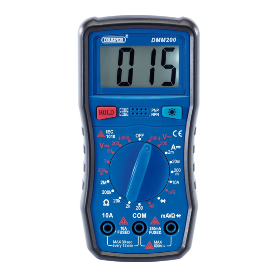 DRAPER 200 SERIES MULTIMETER USER MANUAL | ManualsLib