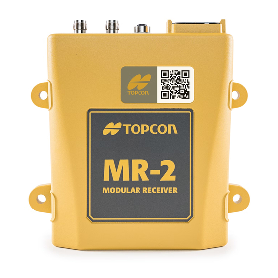 TOPCON MR-2 RECEIVER OPERATOR'S MANUAL | ManualsLib