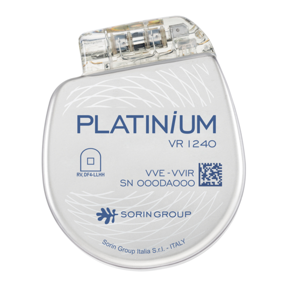 SORIN PLATINUM VR 1210 IMPLANT MANUAL Pdf Download | ManualsLib