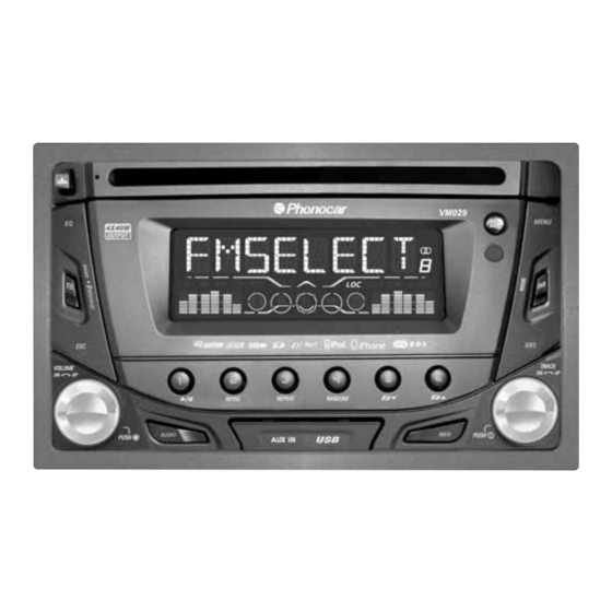 PHONOCAR VM 029 CAR RECEIVER INSTRUCTION MANUAL | ManualsLib