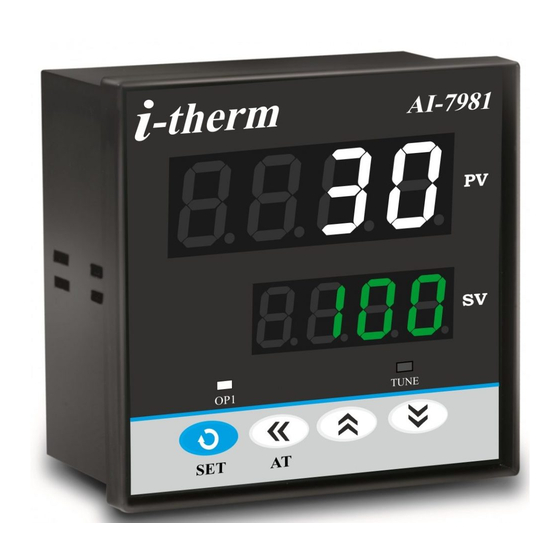 INNOVATIVE INSTRUMENTS I-THERM AI-7481 TEMPERATURE CONTROLLER USER'S OPERATING MANUAL | ManualsLib