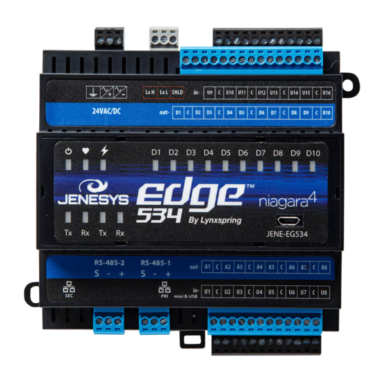 LYNXSPRING JENESYS EDGE 534 - N4 CONTROLLER INSTALLATION MANUAL ...