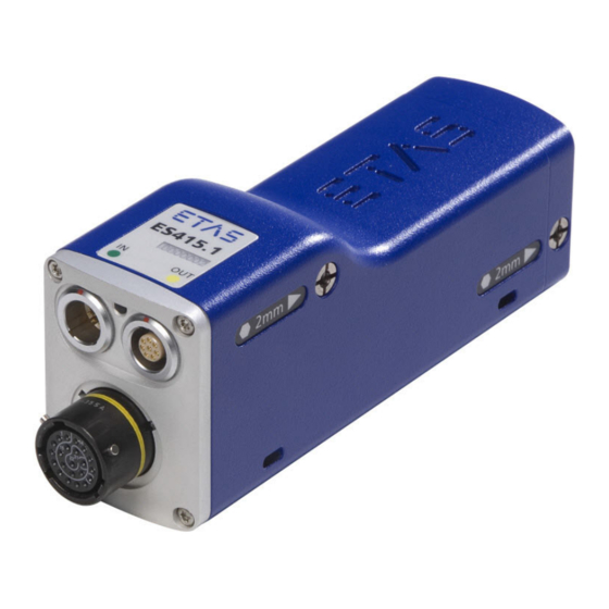 ETAS ES415.1 USER MANUAL Pdf Download | ManualsLib