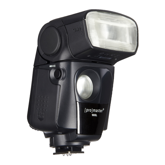 PROMASTER 100SL CAMERA FLASH TROUBLESHOOTING MANUAL | ManualsLib