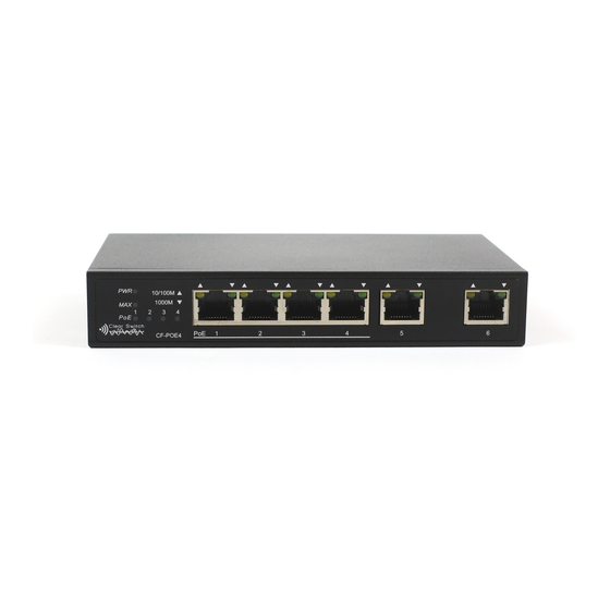 ANTIFERENCE CLEAR SWITCH CF-POE4 SWITCH USER MANUAL | ManualsLib