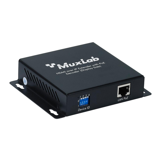 MUXLAB 500752 EXTENDER QUICK INSTALLATION MANUAL | ManualsLib