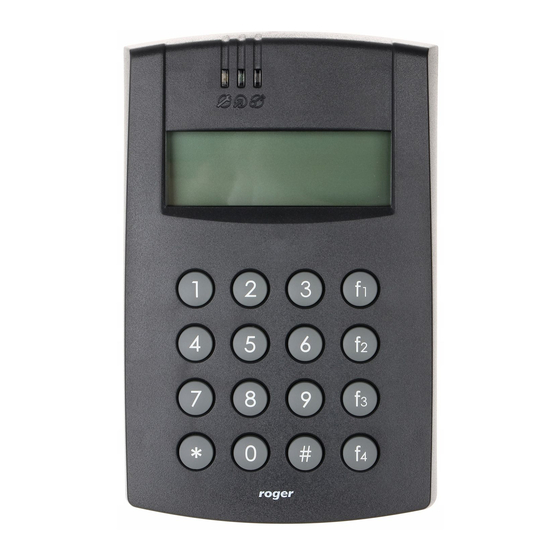 ROGER PR602LCD-DT-I IP ACCESS CONTROLLER INSTALLATION MANUAL | ManualsLib