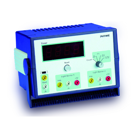 PHYWE TIMER 2-1 OPERATING INSTRUCTIONS Pdf Download | ManualsLib