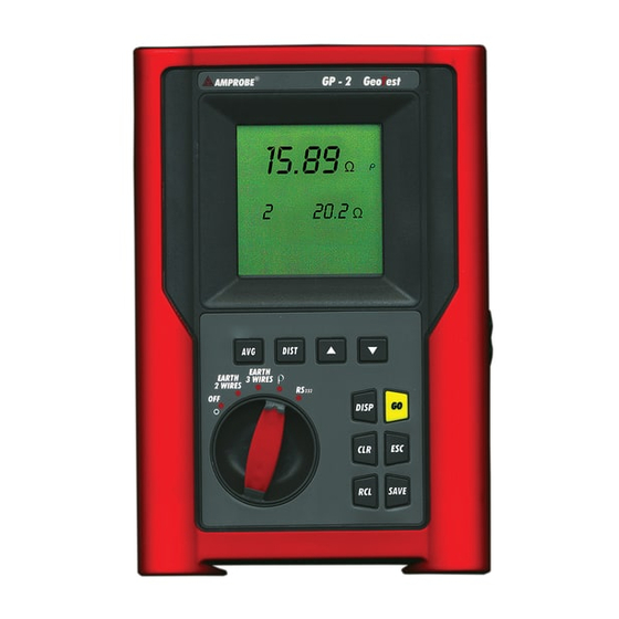 AMPROBE GP-2 GEOTEST INSTRUCTION MANUAL Pdf Download | ManualsLib