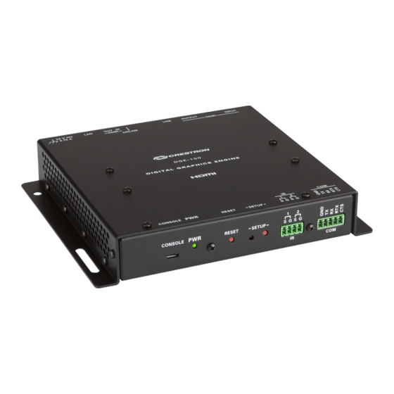 CRESTRON DGE-100 DO MANUAL Pdf Download | ManualsLib