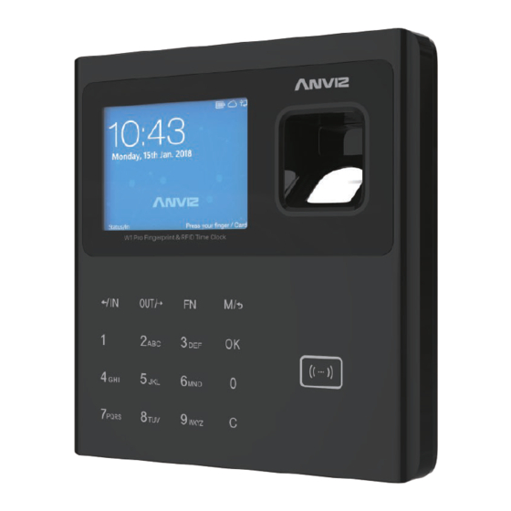 ANVIZ W 1 IP ACCESS CONTROLLER QUICK MANUAL | ManualsLib
