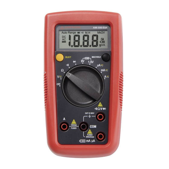 AMPROBE AM-500 MULTIMETER USER MANUAL | ManualsLib
