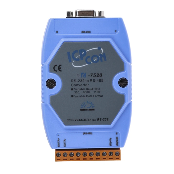 ICP DAS USA I-7520 MEDIA CONVERTER QUICK START MANUAL | ManualsLib