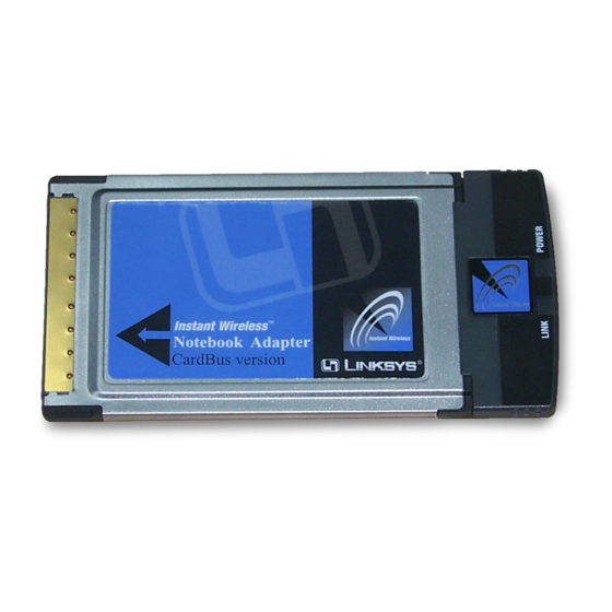 LINKSYS INSTANT WIRELESS SERIES NETWORK CARD USER MANUAL | ManualsLib