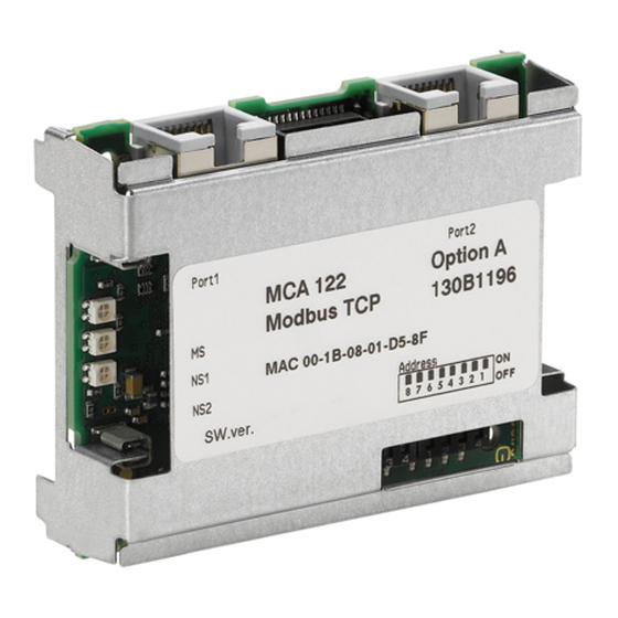 DANFOSS MCA 122 MODBUS TCP DC DRIVE OPERATING INSTRUCTIONS MANUAL | ManualsLib