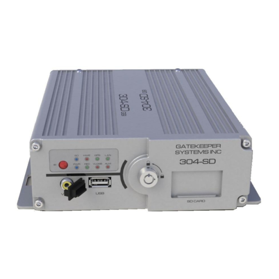 GATEKEEPER SYSTEMS 304-SD DVR USER MANUAL | ManualsLib
