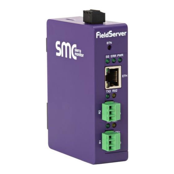 SMC NETWORKS FIELDSERVER FS-EZX-MOD-BAC GATEWAY STARTUP MANUAL | ManualsLib