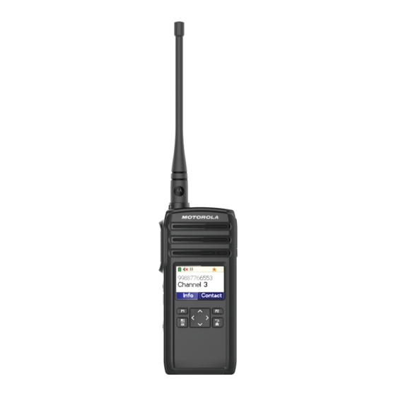MOTOROLA DTR600 TWO-WAY RADIO USER MANUAL | ManualsLib