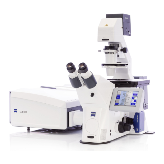 ZEISS LSM 880 WITH AIRYSCAN FAST MICROSCOPE TRAINING MANUAL | ManualsLib