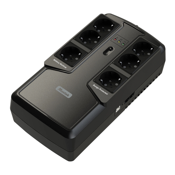 MUSTEK POWERMUST 600 LED UPS USER MANUAL | ManualsLib