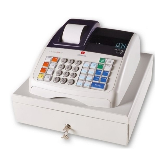 OLIVETTI ECR 7700LD ECO PLUS SD CASH REGISTER USER MANUAL | ManualsLib