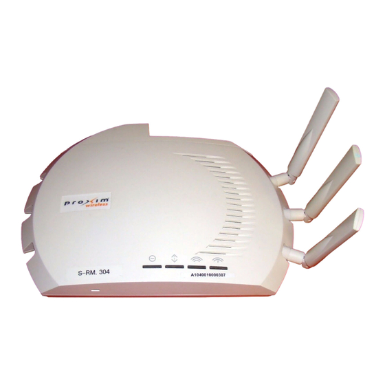 PROXIM TSUNAMI 8000 SERIES NETWORK ROUTER SOFTWARE MANAGEMENT MANUAL ...