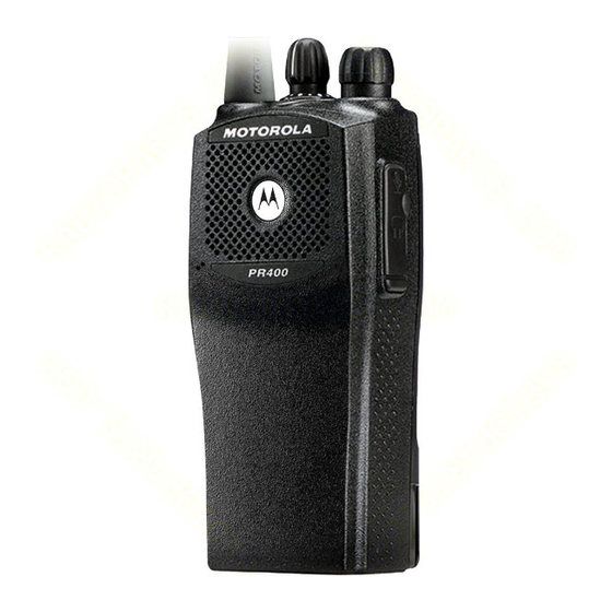 MOTOROLA PR400 TWO-WAY RADIO USER MANUAL | ManualsLib