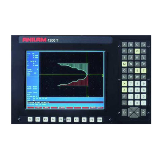 ANILAM 4200T CONTROL SYSTEM PROGRAMMING AND OPERATIONS MANUAL | ManualsLib