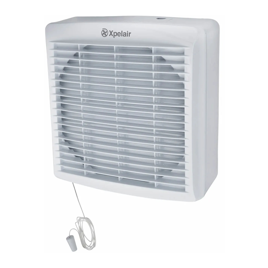 XPELAIR GX9 FAN INSTALLATION AND OPERATING INSTRUCTIONS MANUAL | ManualsLib