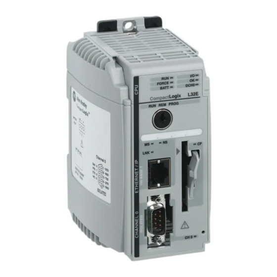 ALLEN-BRADLEY COMPACTLOGIX 1769-L32E CONTROLLER INSTALLATION ...