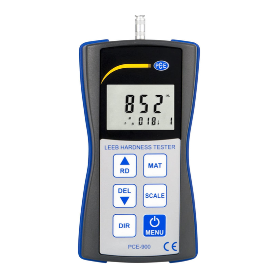 PCE INSTRUMENTS PCE-900 USER MANUAL Pdf Download | ManualsLib