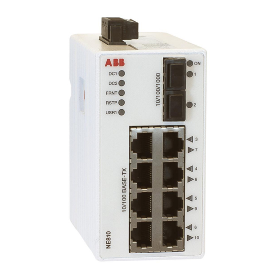 ABB NE810 SWITCH USER MANUAL | ManualsLib