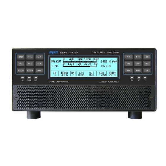 SPE EXPERT 1.5K-FA AMPLIFIER USER MANUAL | ManualsLib
