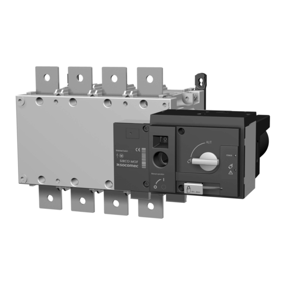 SOCOMEC SIRCO MOT PV SWITCH INSTRUCTION MANUAL | ManualsLib
