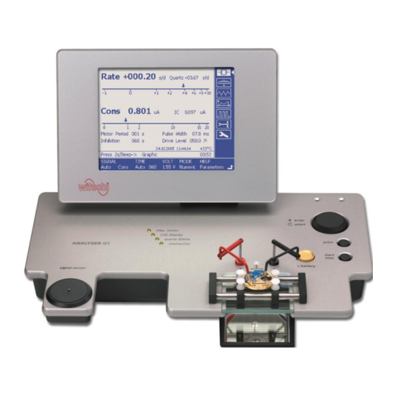 WITSCHI ANALYZER Q1 INSTRUCTION MANUAL Pdf Download | ManualsLib