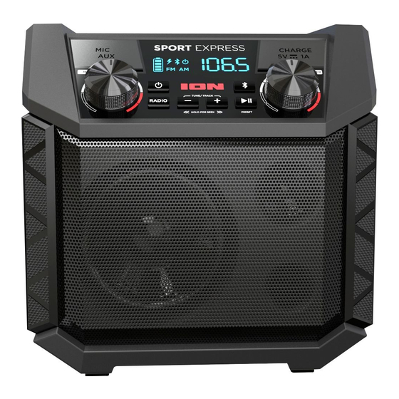 ION SPORT EXPRESS SPEAKER QUICK START MANUAL | ManualsLib