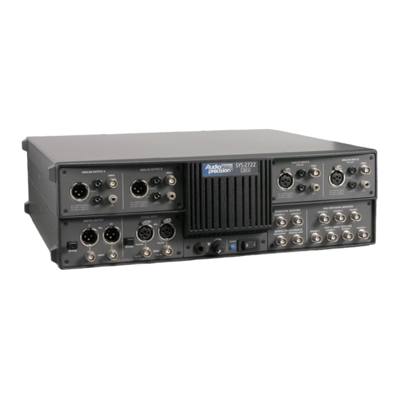 AUDIO PRECISION 2700 SERIES GETTING STARTED Pdf Download | ManualsLib AUDIO PRECISION 2700 SERIES GETTING STARTED Pdf Download | ManualsLib