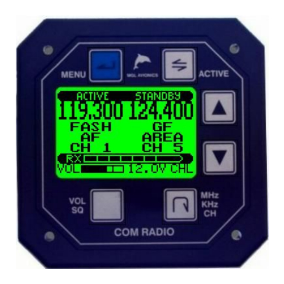 MGL AVIONICS V10 TRANSCEIVER USER AND INSTALLATION MANUAL | ManualsLib