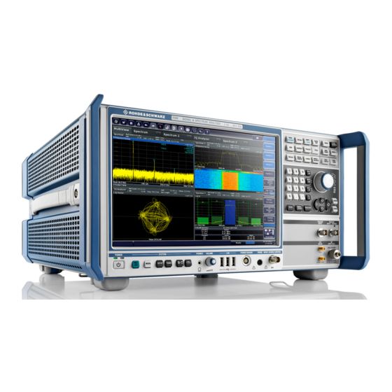 ROHDE & SCHWARZ FSW43 USER MANUAL Pdf Download | ManualsLib