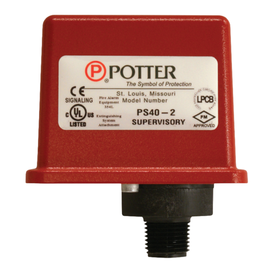POTTER PS40 SERIES SWITCH INSTALLATION | ManualsLib