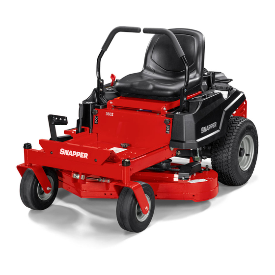 SNAPPER 360Z ZERO TURN RIDER LAWN MOWER OPERATOR'S MANUAL | ManualsLib