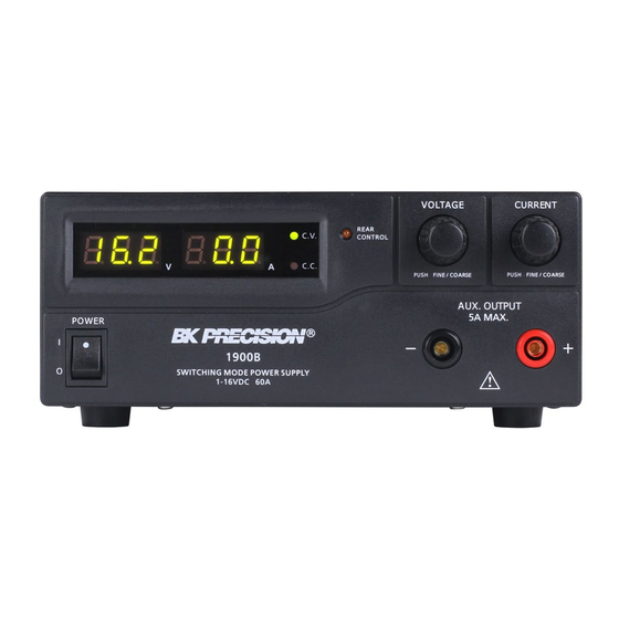BK PRECISION 1900B POWER SUPPLY INSTRUCTION MANUAL | ManualsLib