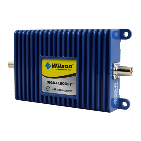 WILSON ELECTRONICS SIGNALBOOST 811210 AMPLIFIER INSTALLATION MANUAL ...