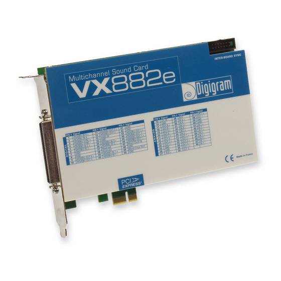 DIGIGRAM VX882E SOUND CARD USER MANUAL | ManualsLib