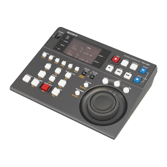 SONY RM-280 CONTROLLER OPERATION MANUAL | ManualsLib