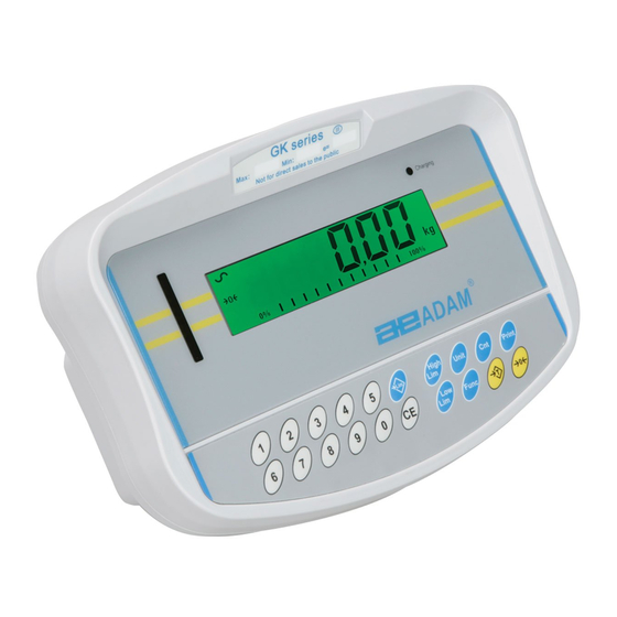 ADAM EQUIPMENT GK SERIES SCALES MANUAL | ManualsLib