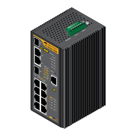 ALLIED TELESIS IS230-10GP NETWORK ROUTER WEB USER MANUAL | ManualsLib
