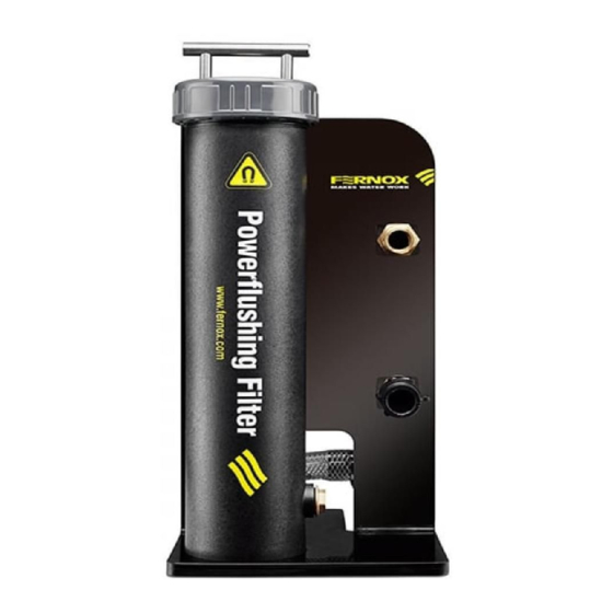 FERNOX POWERFLUSHING FILTER WATER FILTRATION SYSTEM QUICK START MANUAL ...