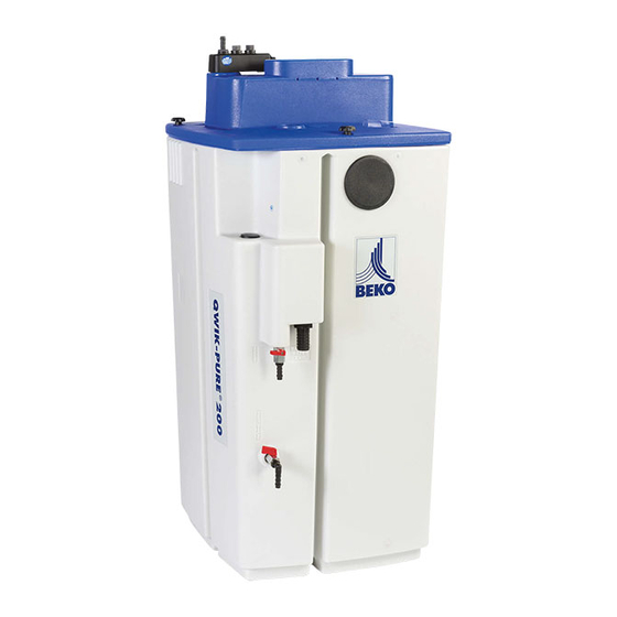BEKO QWIK-PURE 200 WATER FILTRATION SYSTEM INSTRUCTIONS FOR ...