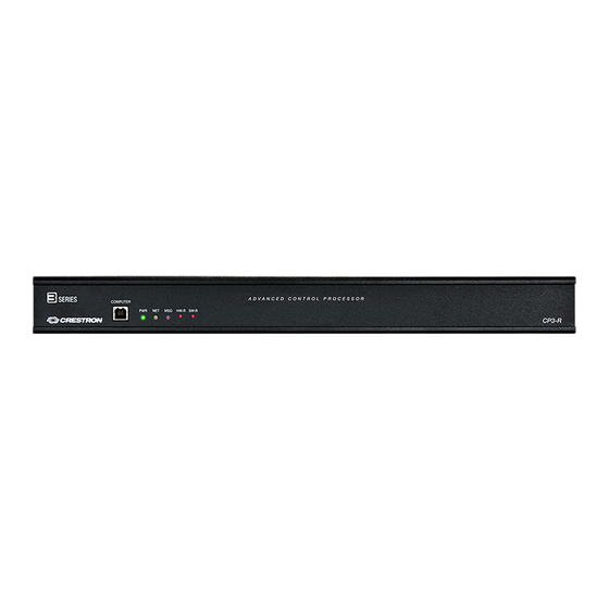 CRESTRON CP4-R CONTROLLER PRODUCT MANUAL | ManualsLib